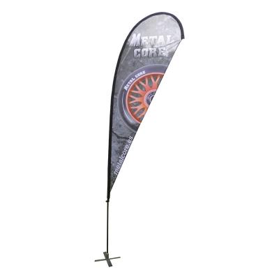 China Flying Style Polyester Custom Beach Flags For Outdoor Advertising for sale