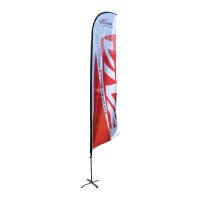 China Advertising Barber Feather Flag Single Double Sides Printing for sale