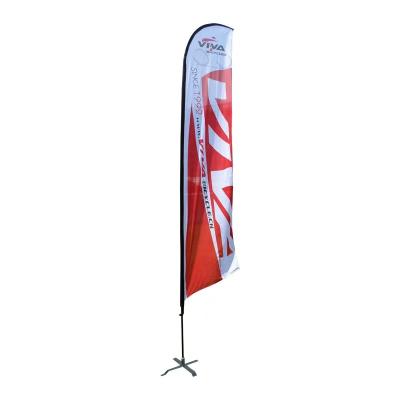 China 2.8m Flying Outdoor Beach Flag Digital Printing Teardrop Banner Flags for sale