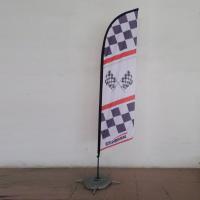 China Advertising Barber Feather Flag Single Double Sides Printing for sale