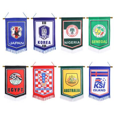 China Custom Logo Pennant Wall Flag Double Side Sublimation Printing for sale