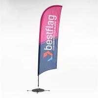 China YaoYang Knife And P Shape Feather Outdoor Beach Flag Double Sides Printed for sale