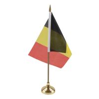 China Sublimation Printing Office Desk Flags 150D 300D With Metal Stand for sale