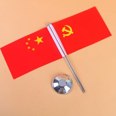 China Mini National Flag Table Stand 100D Polyester Heat Sublimation Printing for sale
