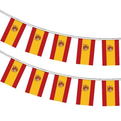 China 24 Country Teams Europe Flag Bunting 14x21cm Customized Shape for sale