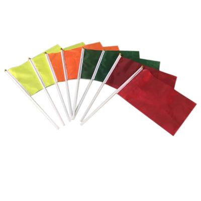 China Knitted Polyester Small Handheld Flags 14*21 Heat Sublimation Printing for sale