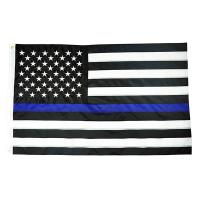 China 90x150cm Custom Polyester Flag National America Blue Line Flags for sale