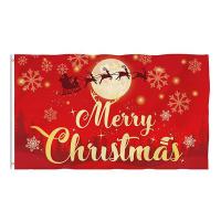 China YAOYANG Full Color Custom Polyester Flag Merry Christmas Flag 3x5 for sale