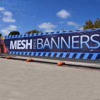 China Polyester Yarn Fabric Advertising Banners Custom Color Digital Printing for sale