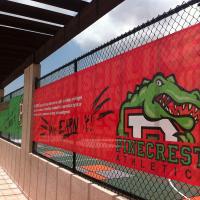 China Custom Digital Printed Polyester Flag Flex Mesh For Outdoor Advertising for sale