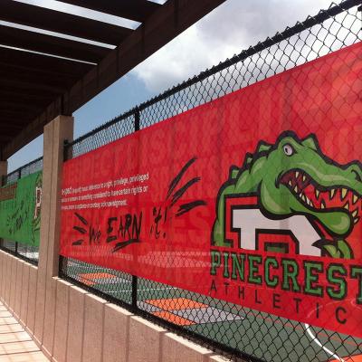 China Custom Digital Printed Polyester Flag Flex Mesh For Outdoor Advertising for sale