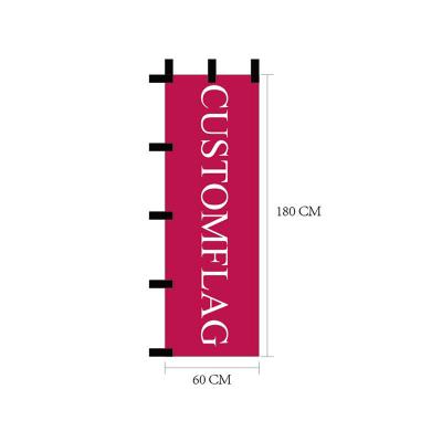 China 60x180cm Custom Nobori Flag SGS Certificate Digital Printing for sale