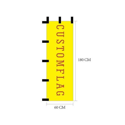 China Vertical Mini Nobori Flag Double Side Printing For Outdoor Advertising for sale