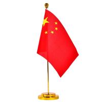 China Small Mini Office Desk Flags 14*21cm Y Shape With Steel Pole for sale