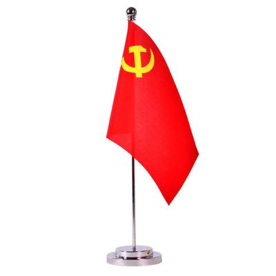 China Digital Printing Office Desk Flags Custom Size 100D 100 Polyester for sale