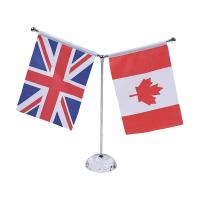 China 14cmx21cm Table Top Flag Stand 4 Color Printing For Advertising for sale