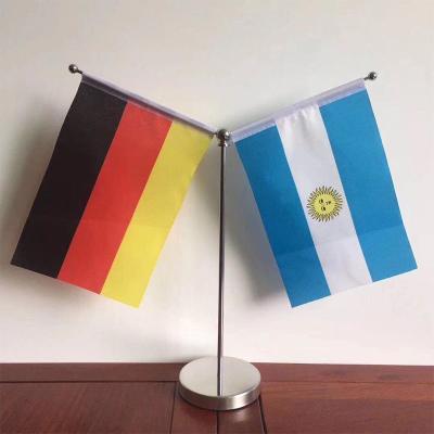 China All Country National Flag Stand For Table 20*30cm 100% Polyester for sale