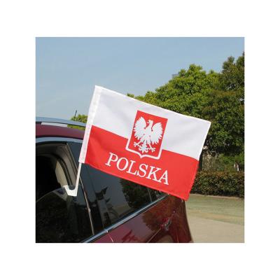 China Plain Polyester Sublimation Car Flag Car Country Flags With Holder for sale