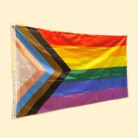 China Multicolor Lgbt 3x5 Pride Flag 100D Polyester With Four Color for sale