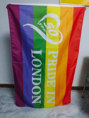 China Digital Printing 3x5 LGBT Flag Gay Lesbian Bisexual Pride Flag for sale