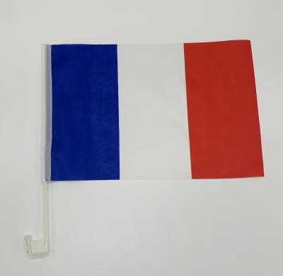 China Colorful Distinctive Sublimation Car Flag 68D Material screen printed custom for sale