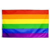 China Custom Digital Printed LGBT Flag Polyester 3*5ft Gay Rainbow Flag for sale