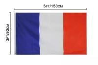 China Printed 3X5FT France Tricolor Flag Country Flag 100% Polyester Ready To Ship for sale