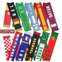 China Custom Logo Flag Print Scarf  Rectangle Flag USA Saudi Scarf Flags for sale