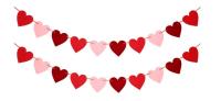 China Valentine's Heart Garland Banner String For Anniversary Wedding Birthd Party for sale