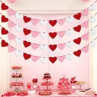 China Valentine's Heart Garland Banner String For Anniversary Wedding Birthd Party for sale