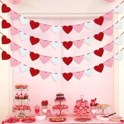 China Valentine's Heart Garland Banner String For Anniversary Wedding Birthd Party for sale