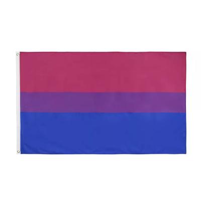 China Digital Printing Rainbow LGBT Flag 3x5 Ft 100D Polyester Bisexual Flag for sale