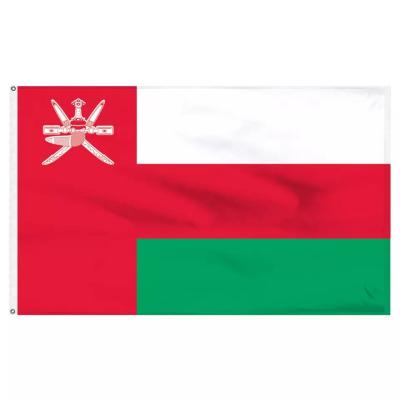 China Custom Flags 3x5 Ft Flag 100% Polyester Oman National Flag for sale