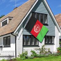 China CMYK Color 3x5 Custom Flag 100% Polyester Afghanistan International Flag for sale