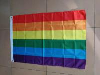 China 3x5Ft Rainbow LGBT Flags Digital Printing Bandeira LGBT Progress Flag for sale