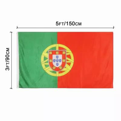 China Custom 3X5 Ft Flags 100% Polyester Portugal National Flag All Countries Flags for sale
