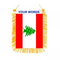 China Satin Material Pennant Wall Flag Decoration Mini Fringed Liberia County Flags for sale
