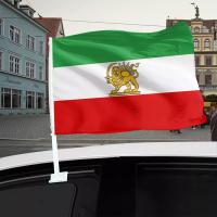 China Custom Iranian Car Window Flag Pantone color Polyester Iran Lion Flag for sale