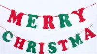 China Felt Custom Christmas Flags Hanging Atmosphere Festival Decoration for sale