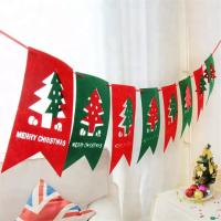 China Felt Custom Christmas Flags Hanging Atmosphere Festival Decoration for sale