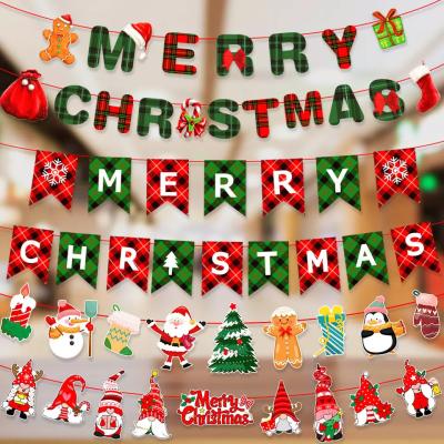 China Felt Custom Christmas Flags Hanging Atmosphere Festival Decoration for sale