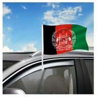China Pantone Color Printing Car Window Flags Polyester Afghanistan International Flag for sale