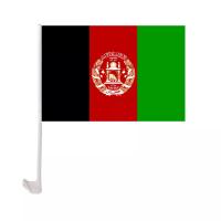 China Pantone Color Printing Car Window Flags Polyester Afghanistan International Flag for sale