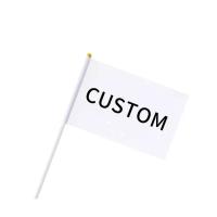 China 100% Polyester Brazil Custom Flag 14x21cm Brazil Hand Held Flags for sale