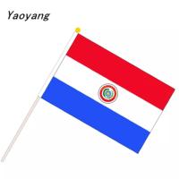 China Chilean Hand Held Flags Outdoor Waving Polyester Custom Logo for sale