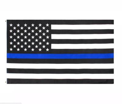 China Advertising Thin Blue Line Flag 3X5ft 100% Polyester Custom Design Flags for sale
