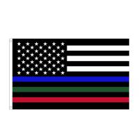 China Advertising Thin Blue Line Flag 3X5ft 100% Polyester Custom Design Flags for sale