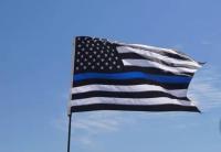 China Advertising Thin Blue Line Flag 3X5ft 100% Polyester Custom Design Flags for sale