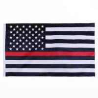 China Digital Printing Polyester American Flag 3x5 Ft Thin Blue Yellow Red Green Gray Line Flags for sale