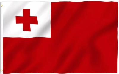 China 100% Polyester Tonga National Flag Single / Double Sided Printing 3x5Ft for sale